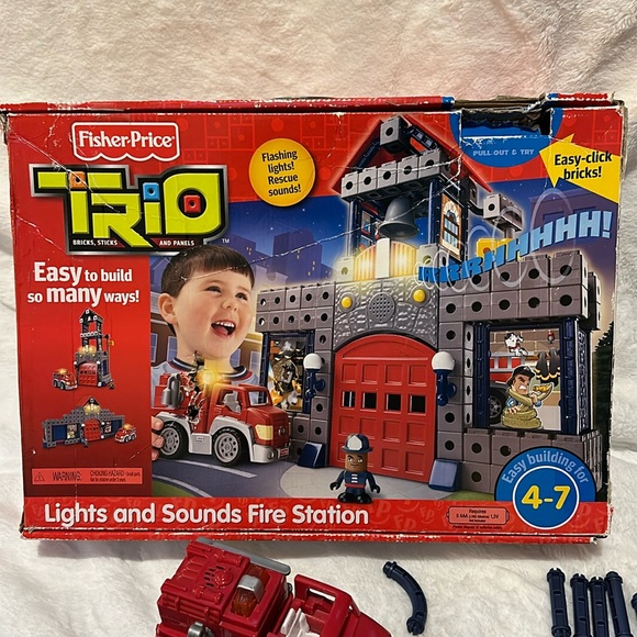 Fisher-Price | Toys | Fisher Price Trio Blocks Fire Station Building ...